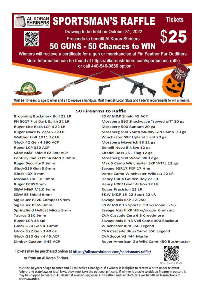 Sportsman's Raffle | Al Koran Shriners